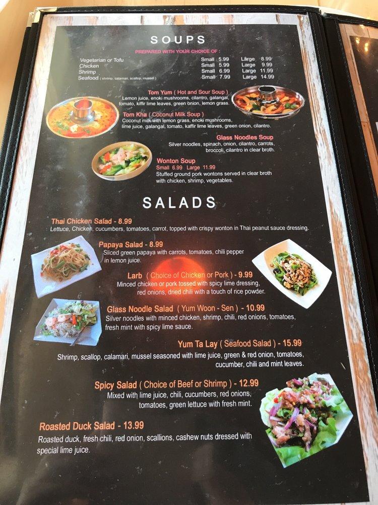Menu at Pinto Thai Ramona restaurant, Ramona