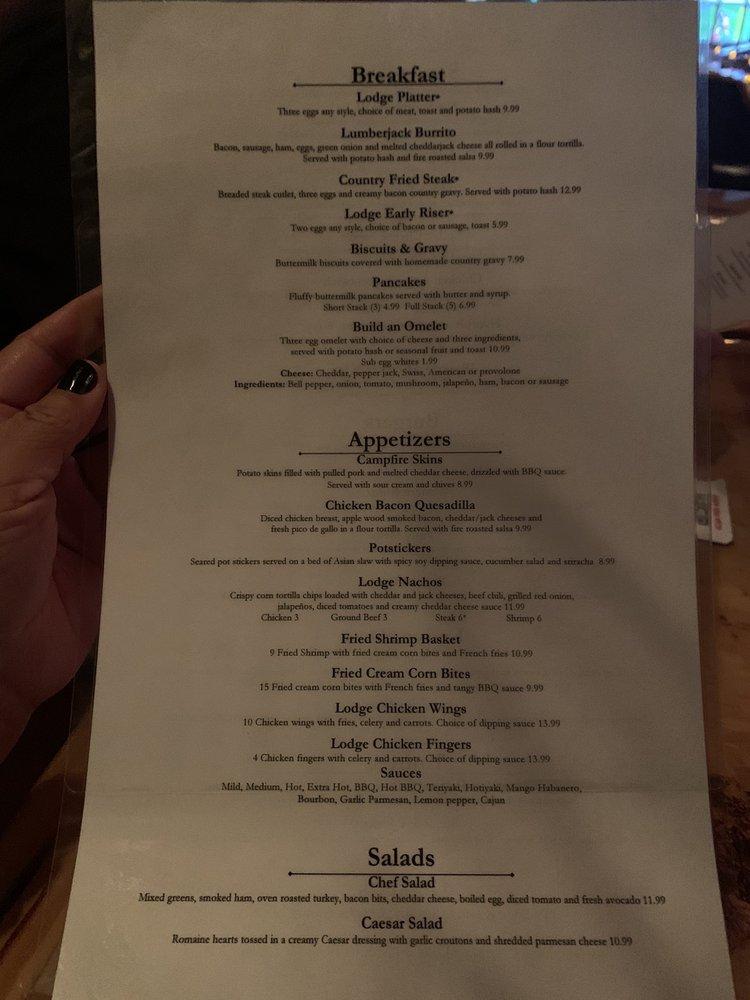 Menu at The Lodge pub & bar, Las Vegas, S Fort Apache Rd