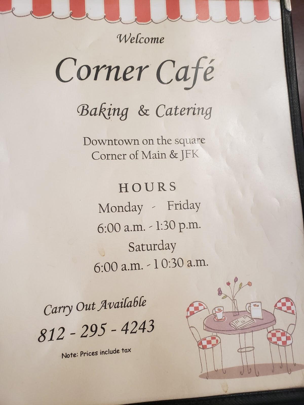 Menu at Corner Cafe, Loogootee