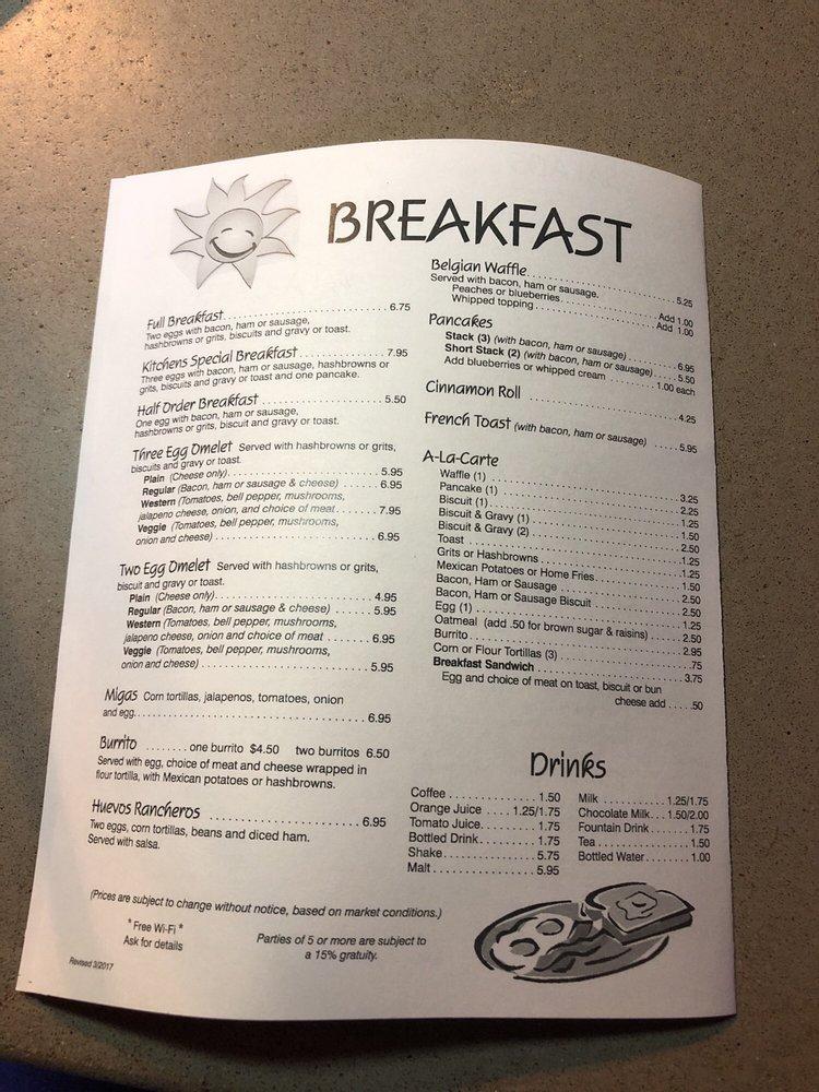 Menu at Kitchens Hardware & Deli restaurant, Mineola