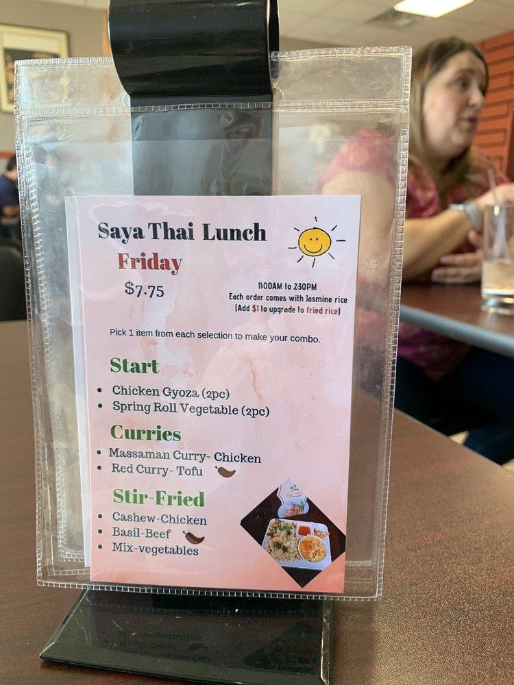 Menu at 1 Thai Restaurant, Shawnee