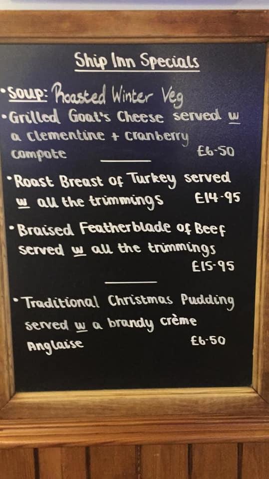 Menu at The Ship Inn, Stonehaven pub & bar, Stonehaven