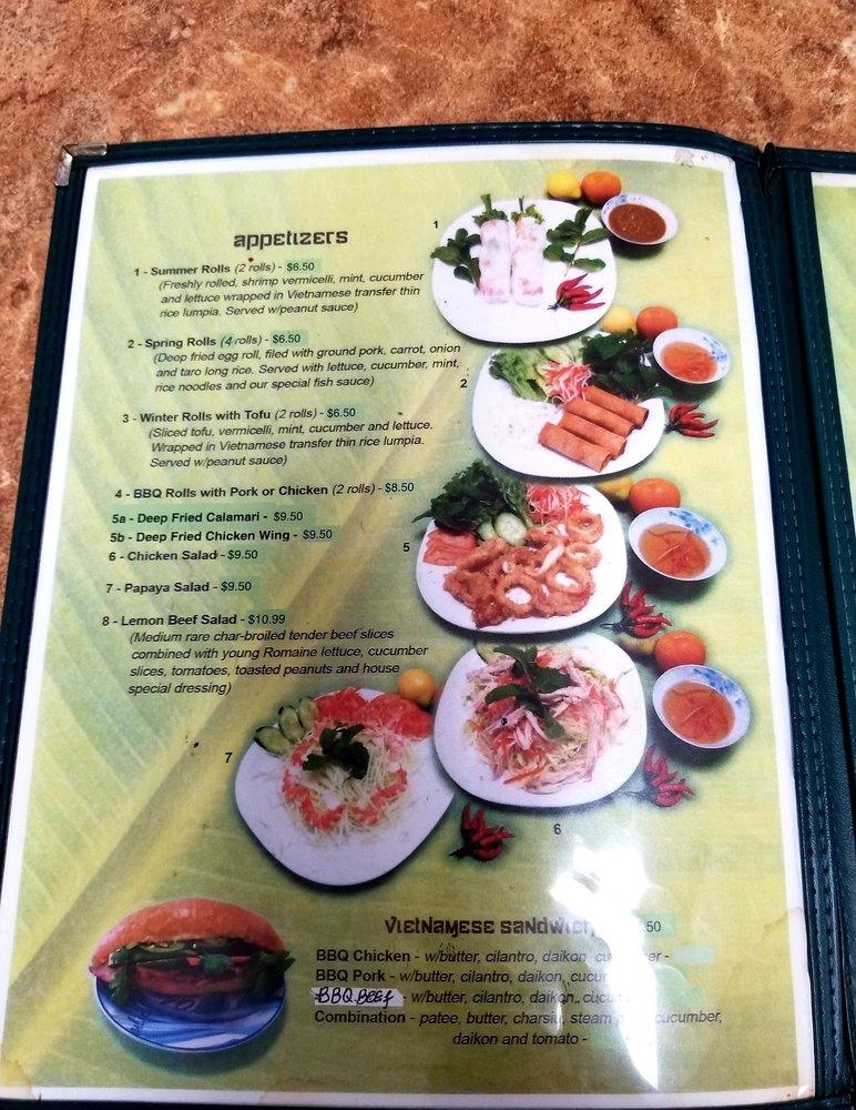 Menu at Pho Mai Han restaurant, Waipahu, 94-366 Pupupani St #102