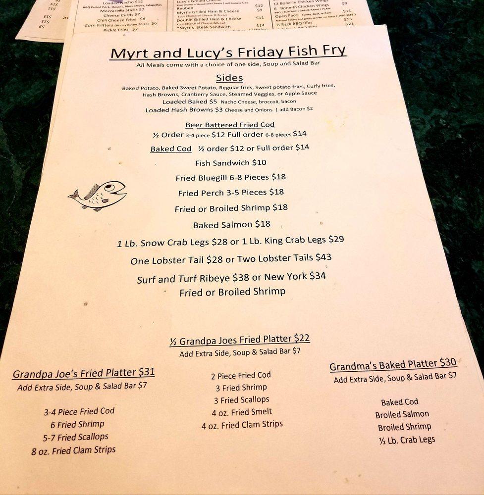 Menu at Myrt and Lucy's Chat & Chew Family Restaurant, Wisconsin Dells