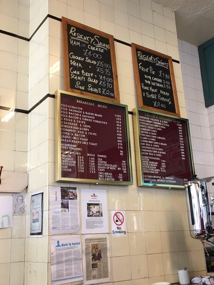 Menu at Regency Cafe, London