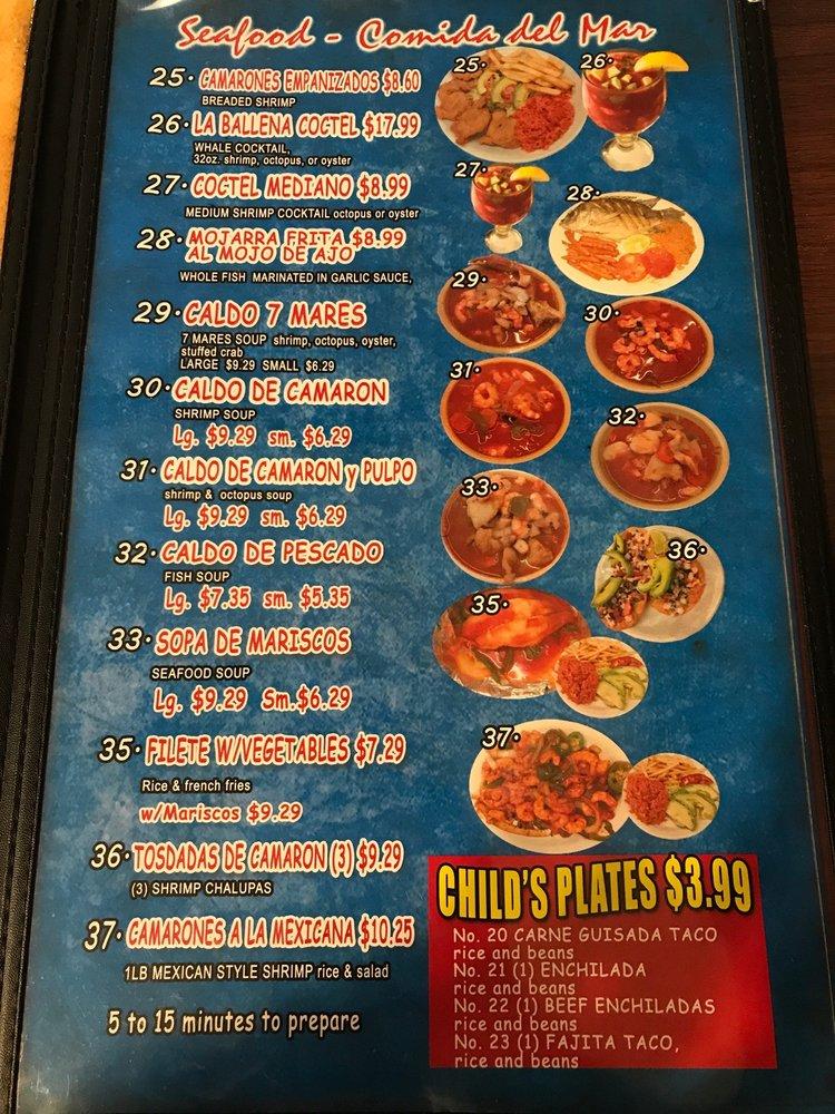 Menu at Taqueria Los Dos Laredos restaurant, San Antonio, S Hackberry