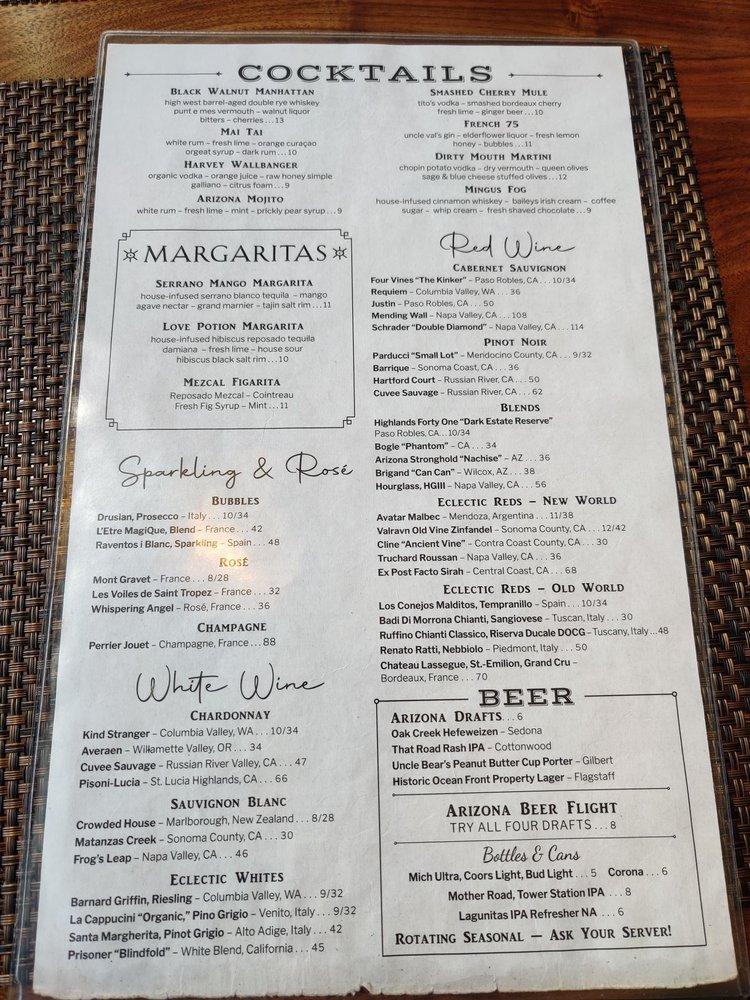 Menu at The Clinkscale pub & bar, Jerome