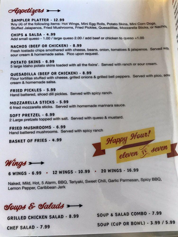 Menu at Addison Point pub & bar, Addison