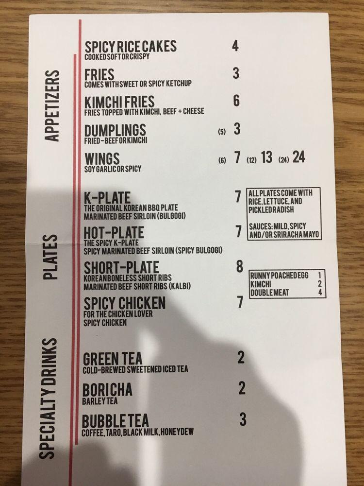 Menu at K-Plate (Troy) BBQ, Troy