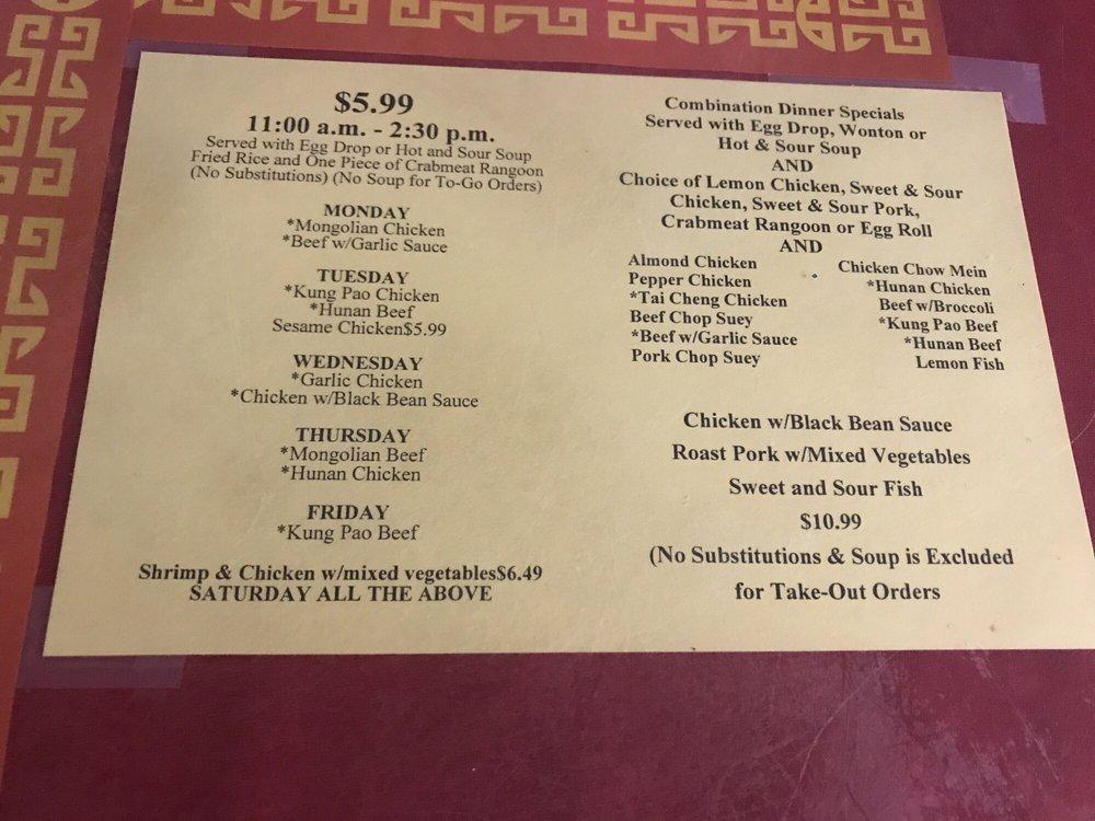 Menu at La Chinita's Restaurant, San Antonio