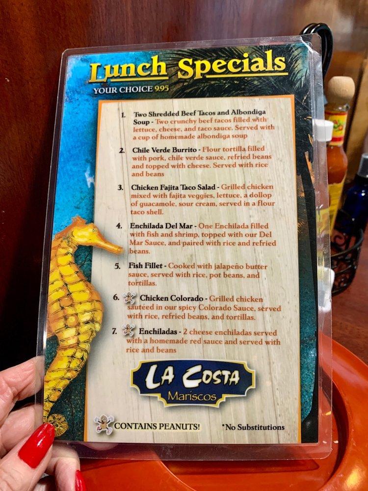 Menu at La Costa Mariscos at Riverwalk restaurant, Bakersfield ...