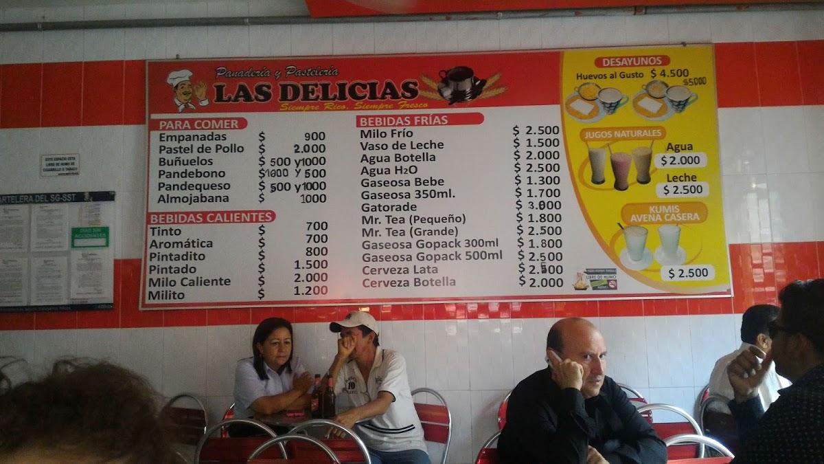 Menu at Las Delicias, Pereira, Calle 23 No. 7-11
