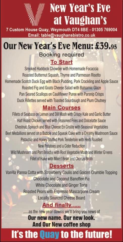 Menu at Quayside Bar & Kitchen, Weymouth
