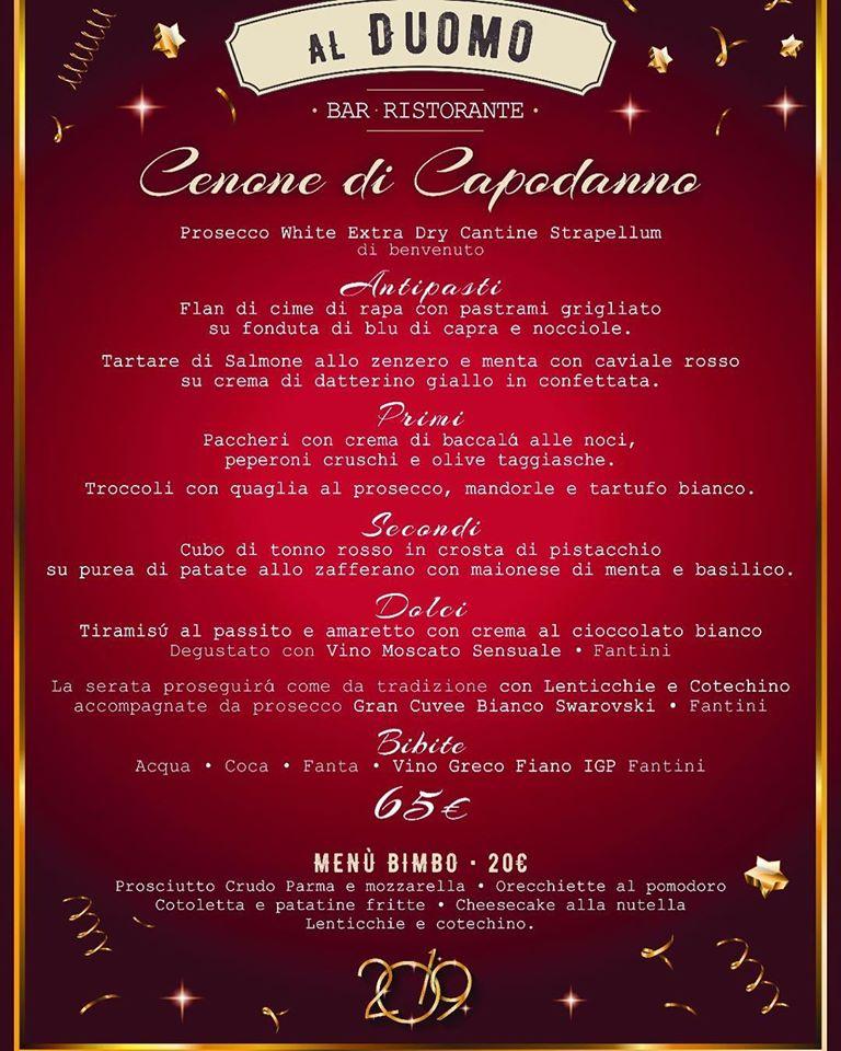 Menu at Restaurant Al Duomo, Acerenza