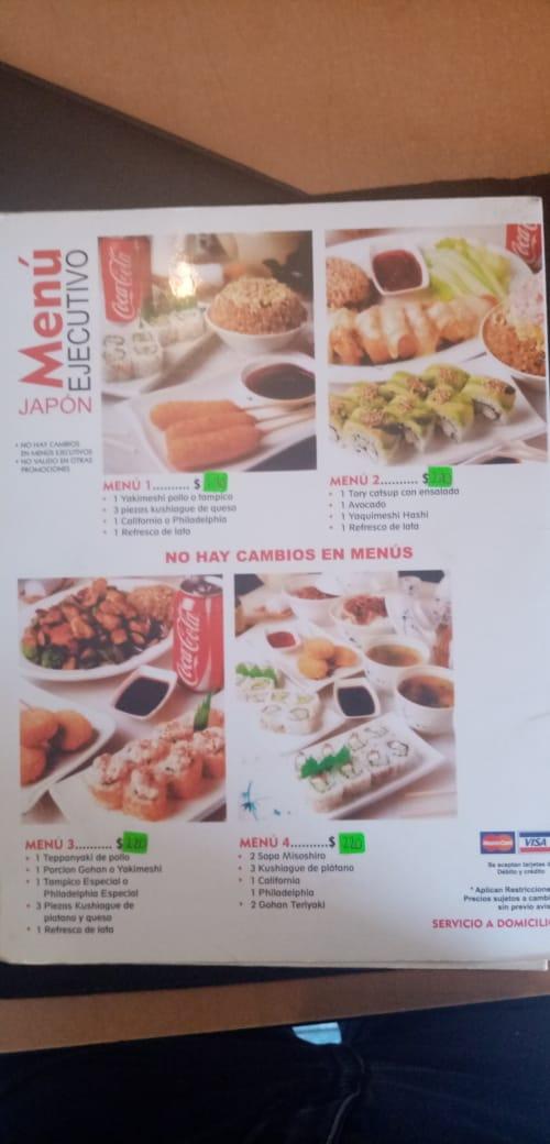 Menu at Sushi hashi neza restaurant, Ciudad Nezahualcóyotl