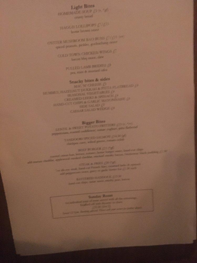 Menu at The Queens Arms pub & bar, Edinburgh