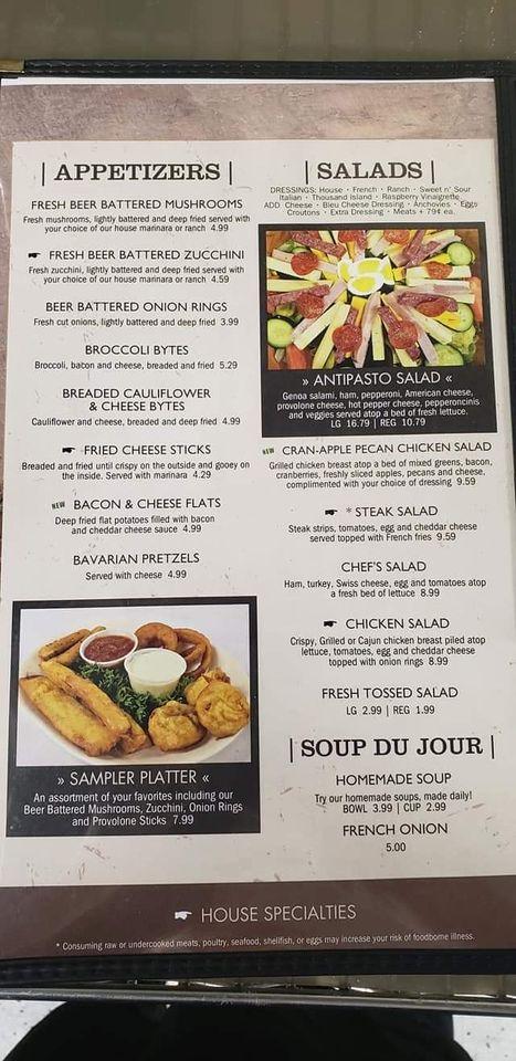 Menu at Hugo's Restaurant & Catering, Centerville