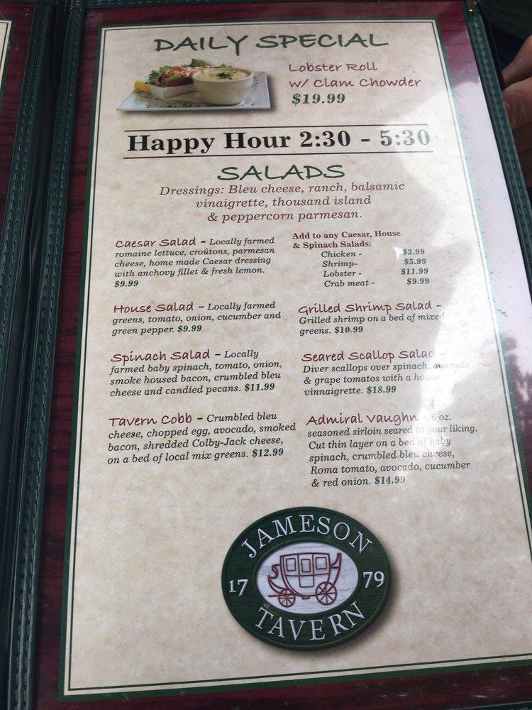 Menu at Jameson Tavern pub & bar, Freeport, 115 Main St