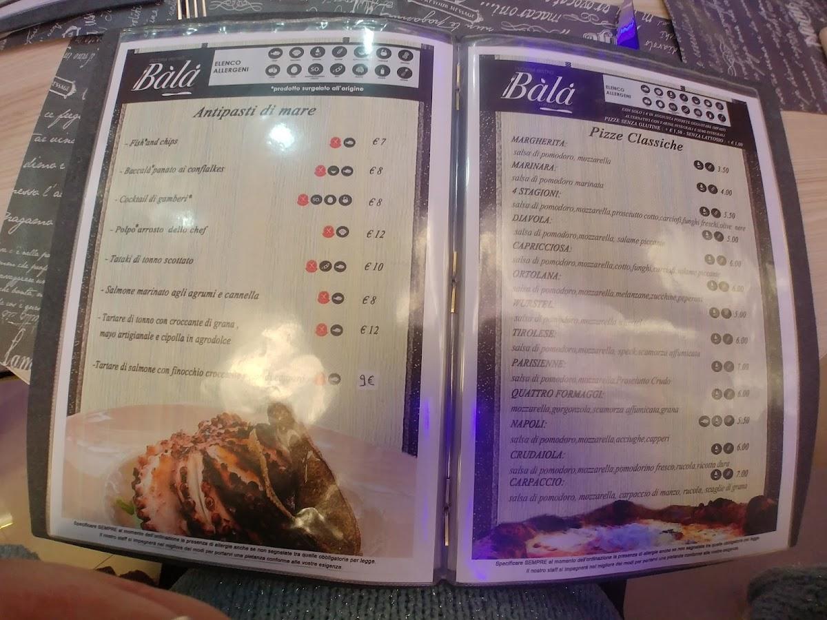 Speisekarte von Pizzeria BISTRÓ BÀLÁ, Barletta