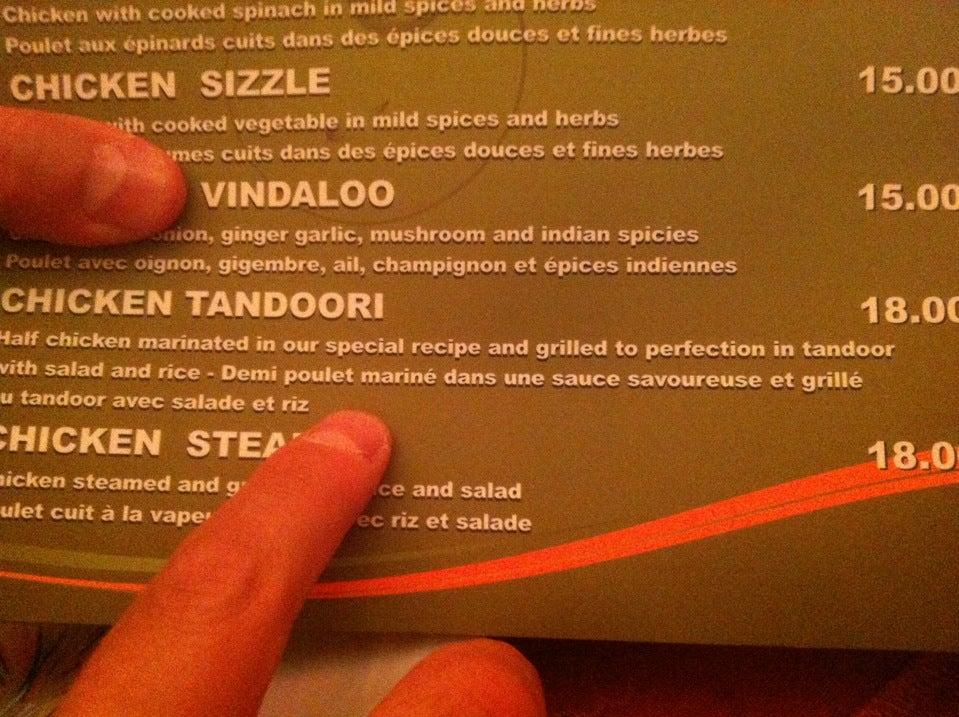 Menu at Dum Pukht restaurant, Tunis, 3 1053 Rue du Lac Windemere
