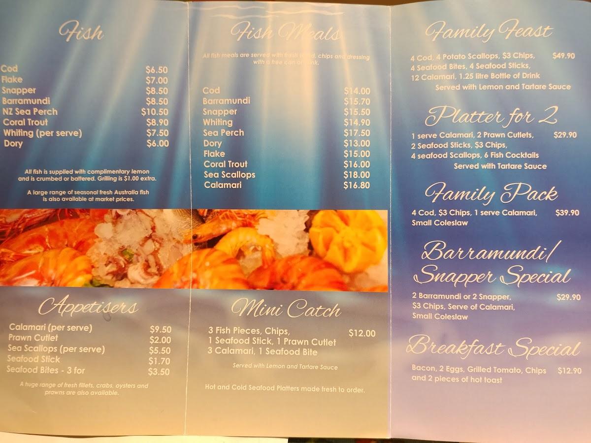 Menu at Fish 218 fast food, Eight Mile Plains