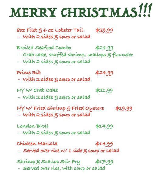 Menu at North East Family Restaurant, North East