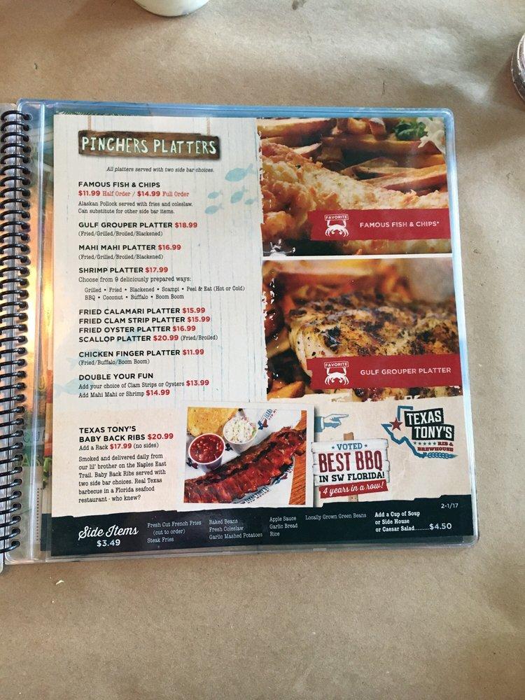 Menu at Pinchers pub & bar, Cape Coral, Silver King Blvd ste 101