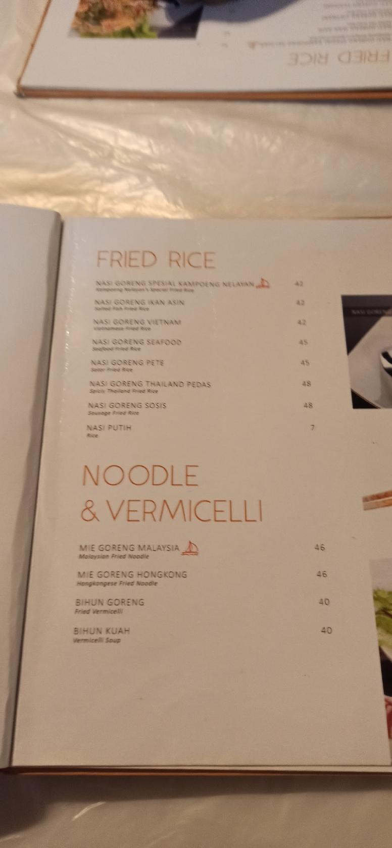 Menu at Restaurant Pondok Kampoeng Nelayan, Kediri