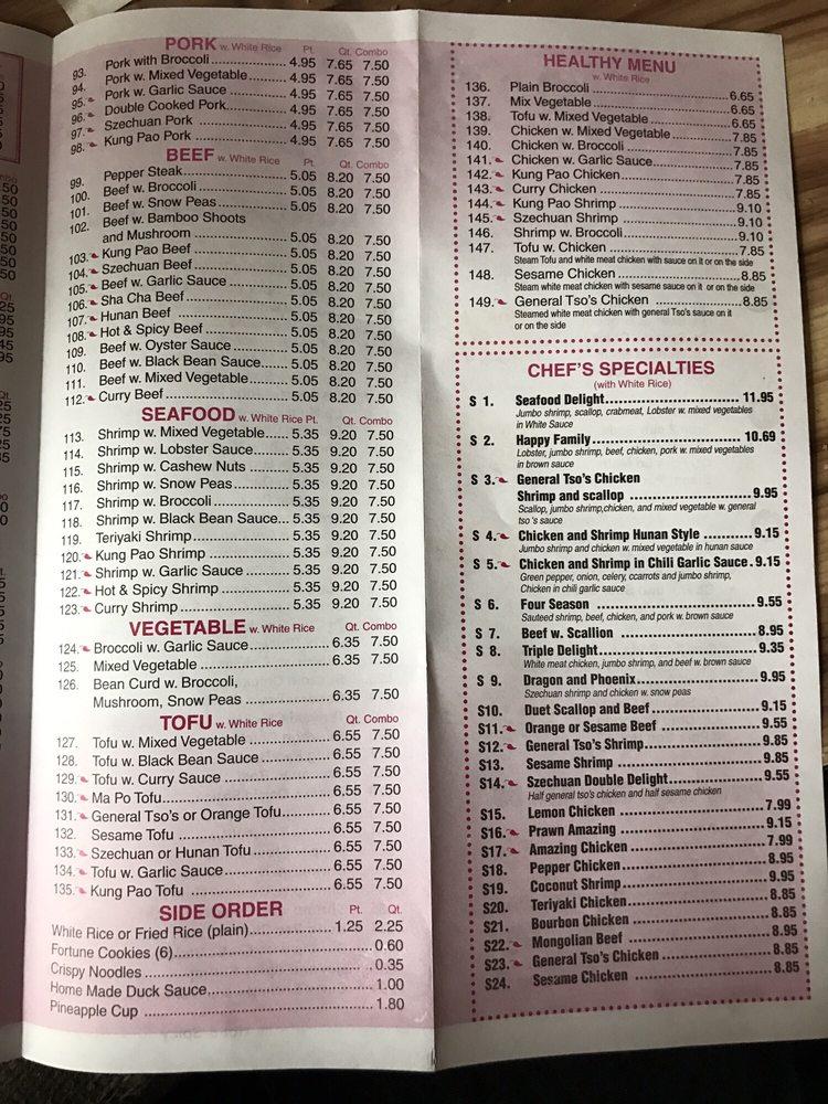Menu at Tasty Wok Chinese Restaurant, Rochester, 2865 Dewey Ave