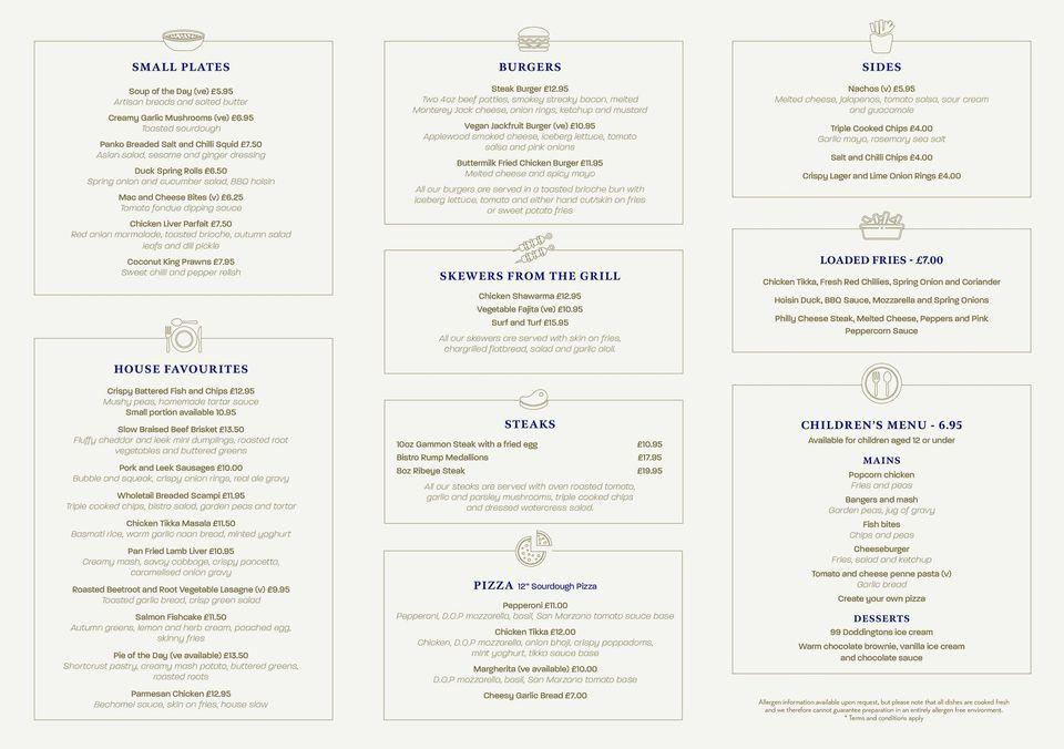Menu at The Manor House Pub & Kitchen, Maltby