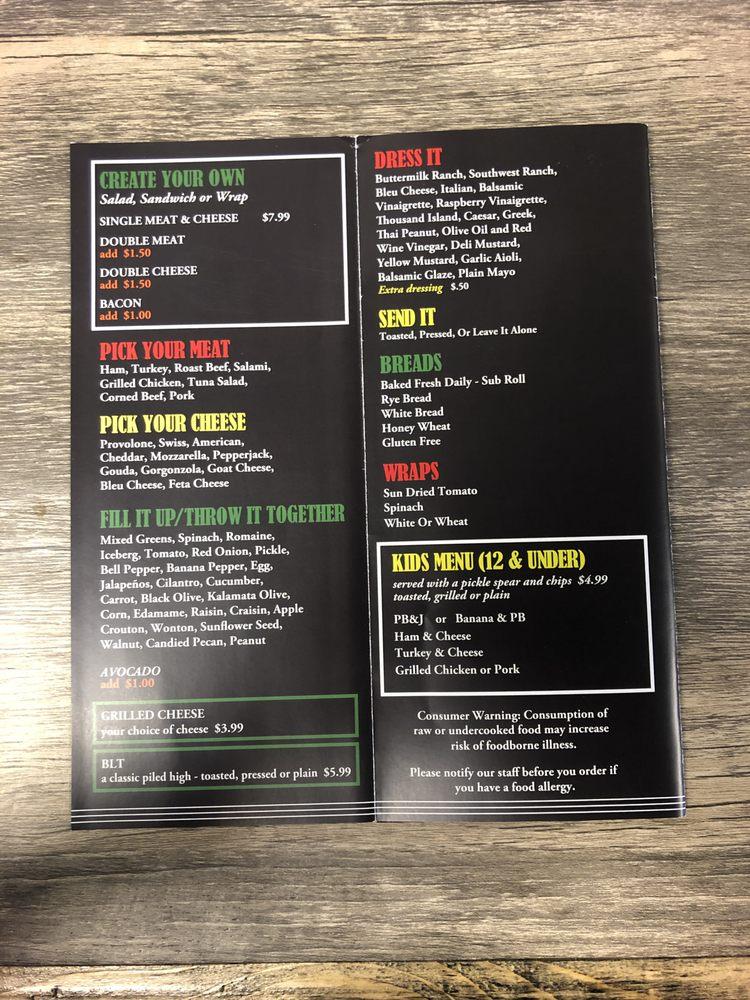 Menu at The Fresh Stop restaurant, Indiantown