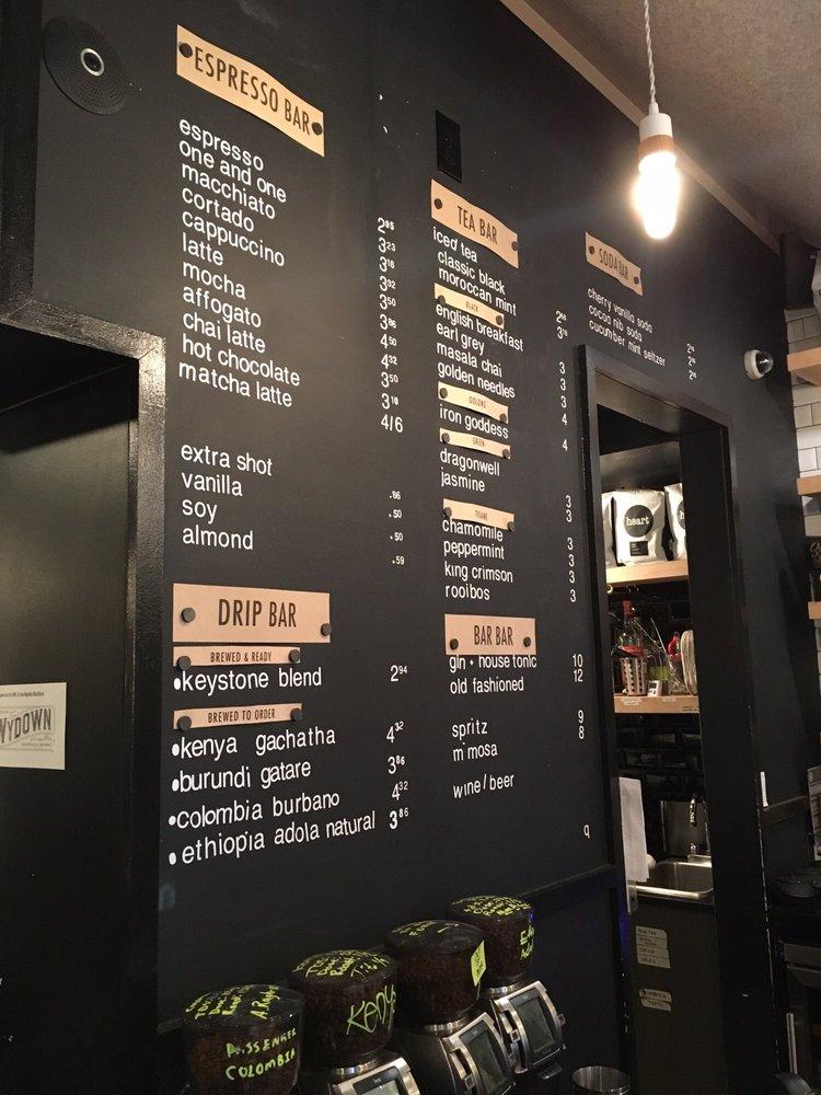 Menu at The Wydown Coffee Bar, Washington, 14th St NW
