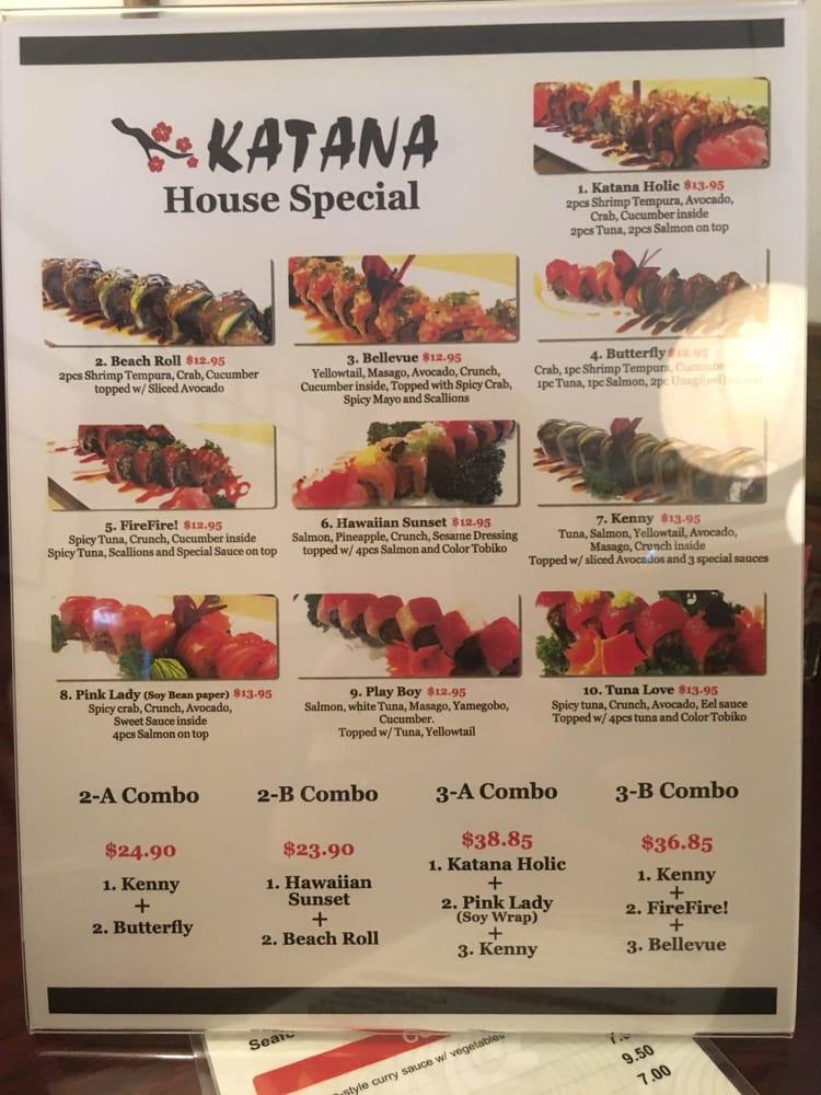 Menu at Katana Sushi restaurant, Midlothian