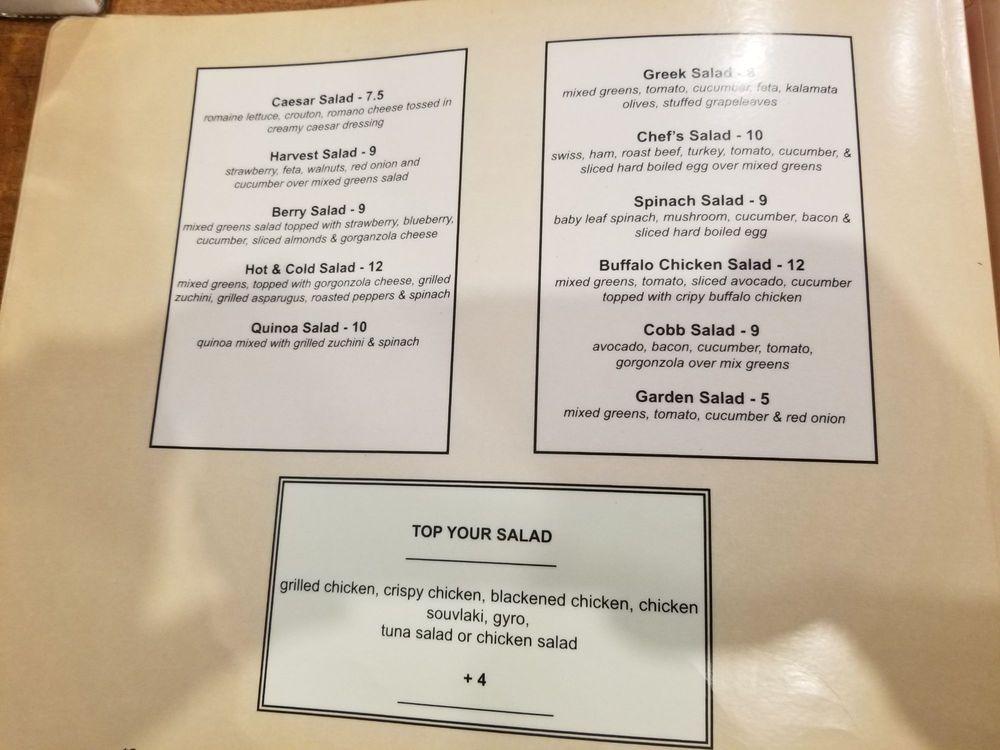 Menu at ROUTE 80 CAFE, East Haven