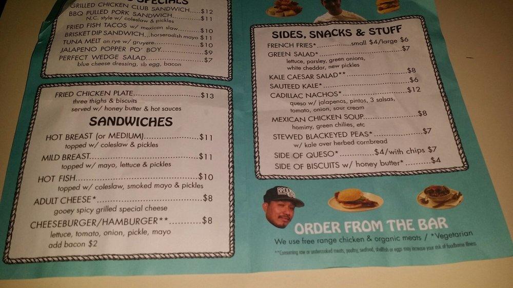 Menu at The Commodore pub & bar, New York City