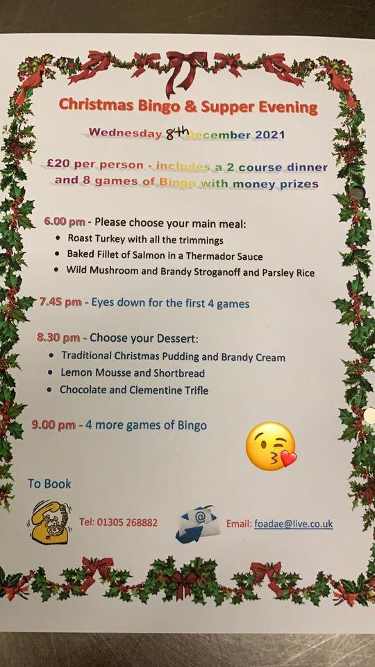 Menu at Walnut Grove cafe, Dorchester