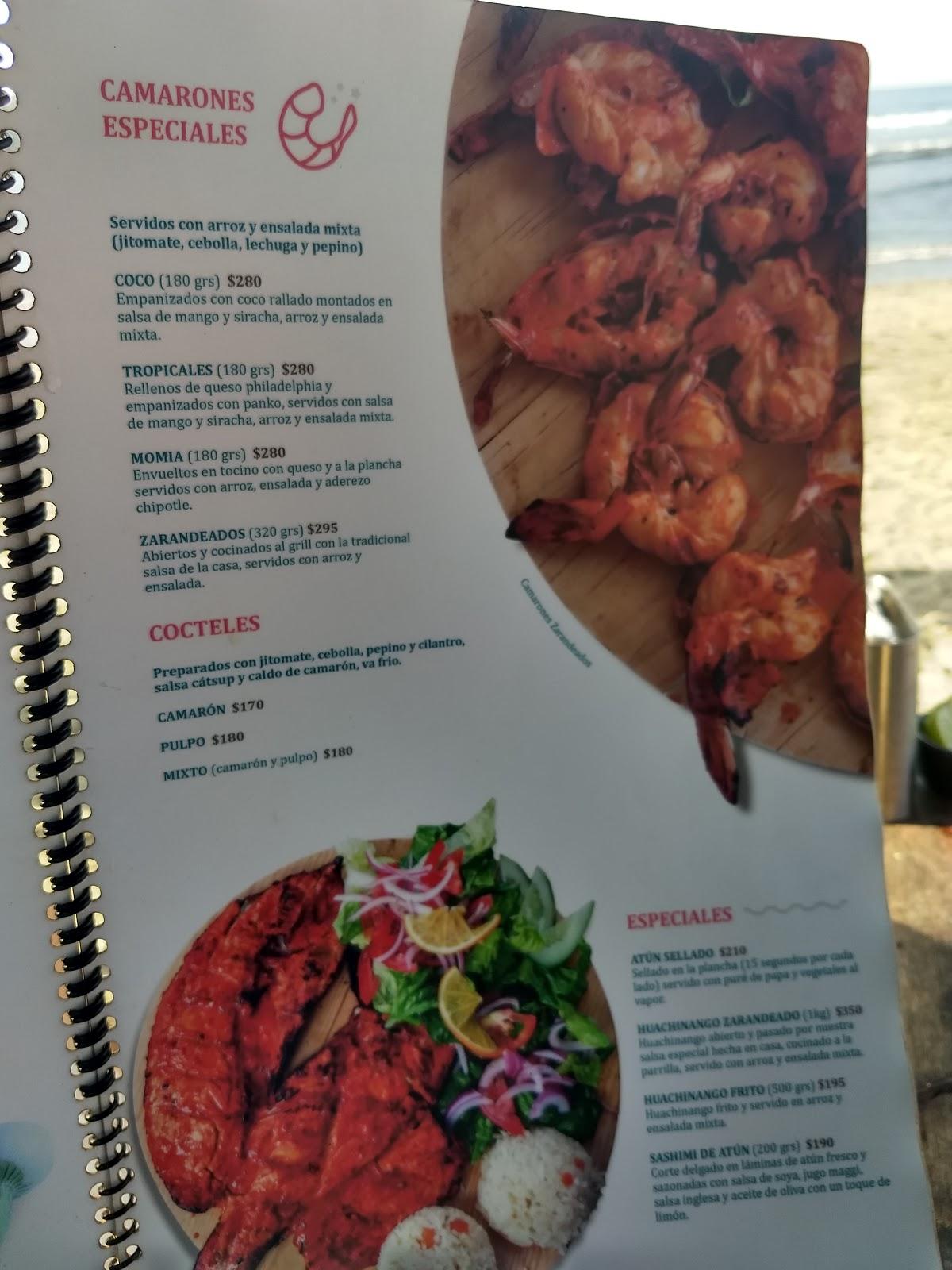 Menu at Cocos Beach Club Sayulita, Sayulita