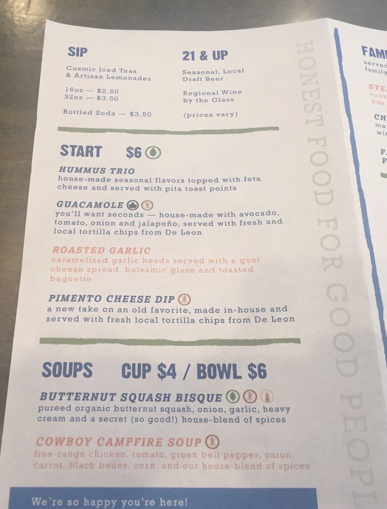 Menu at Cosmic Cowboy Grill - Coeur d'Alene restaurant, Coeur d'Alene