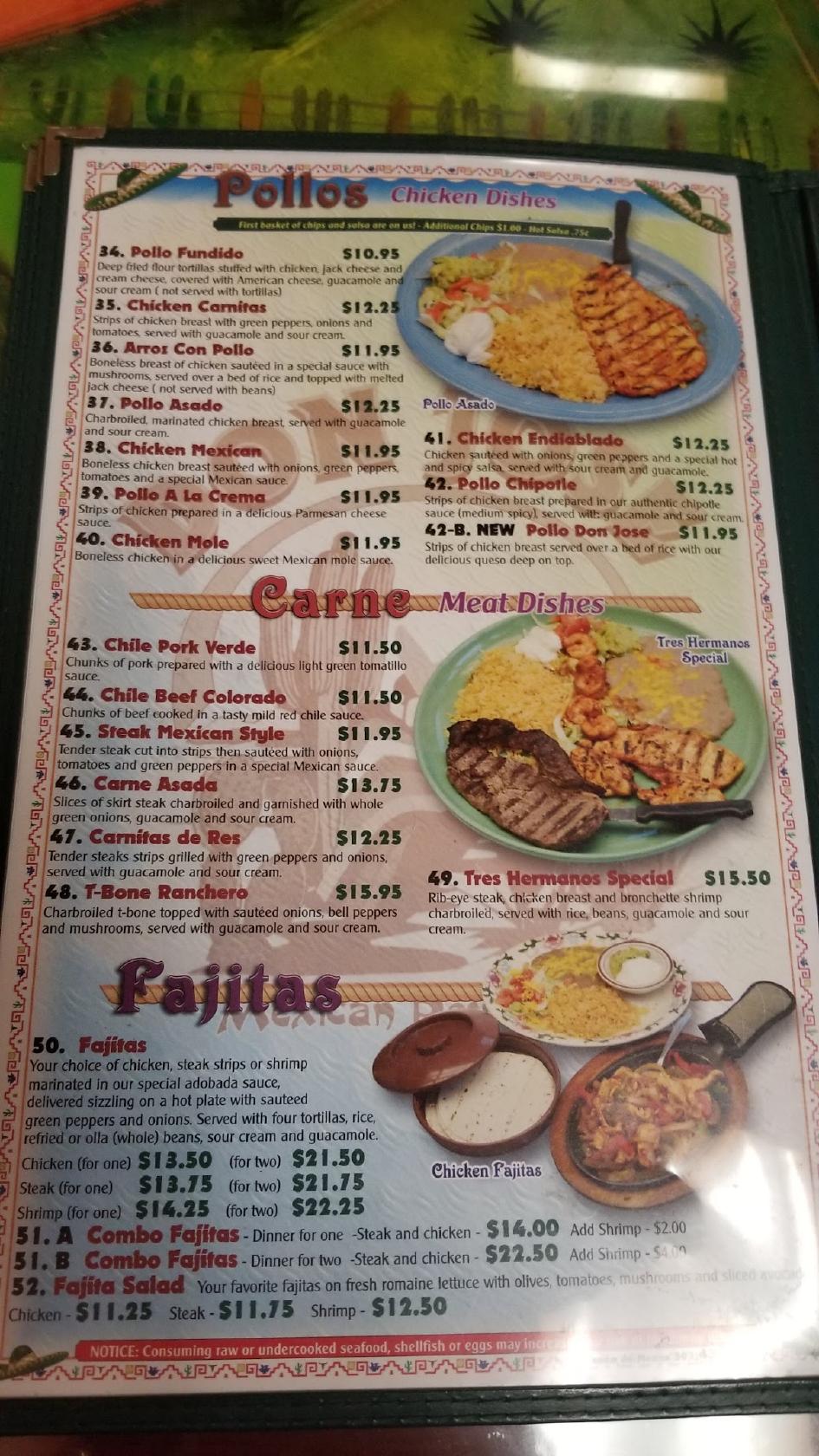 Menu at Don Jose Mexican Restaurant, Emmetsburg