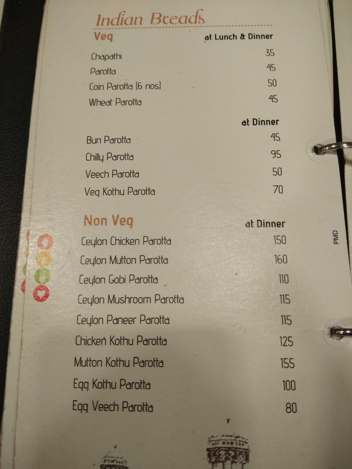 Menu at Haribhavanam Hotel - Peelamedu, Coimbatore, 2