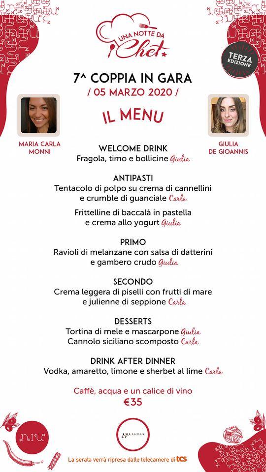 Menu da Niu pub & bar, Cagliari