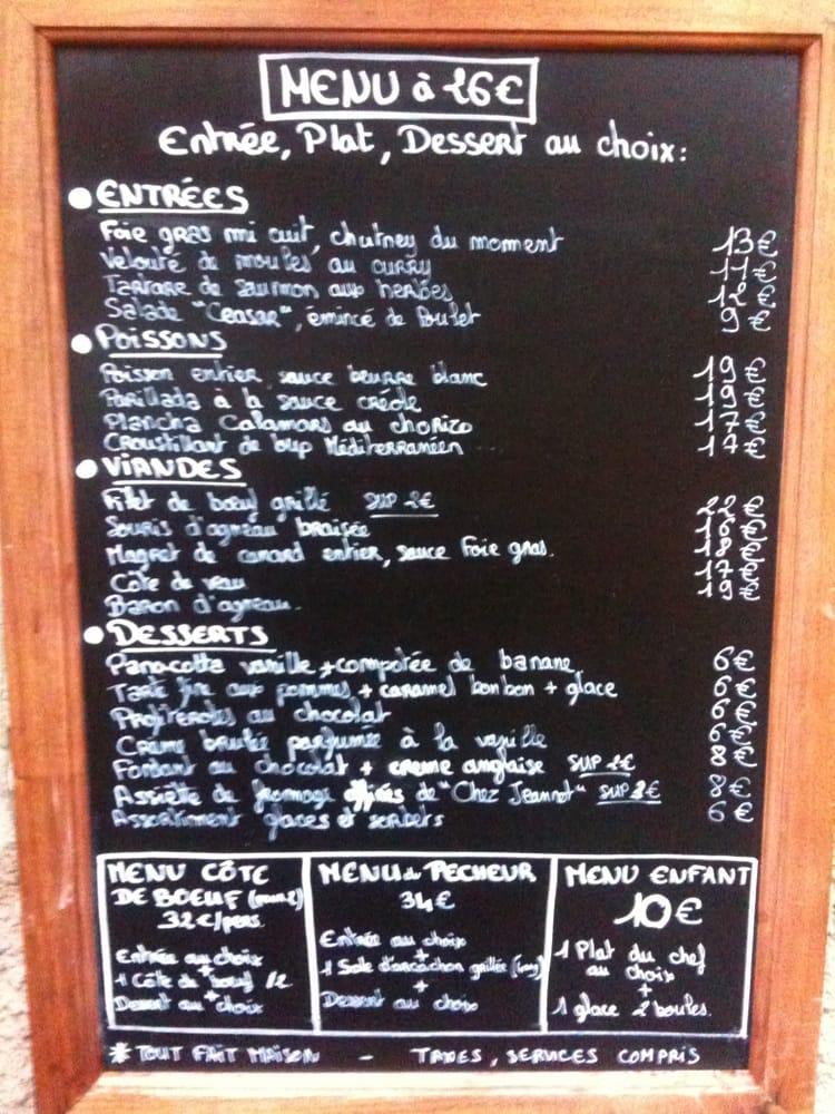 Carta de Restaurant Label Braise, Ségoufielle, 27 Rte de Grenade