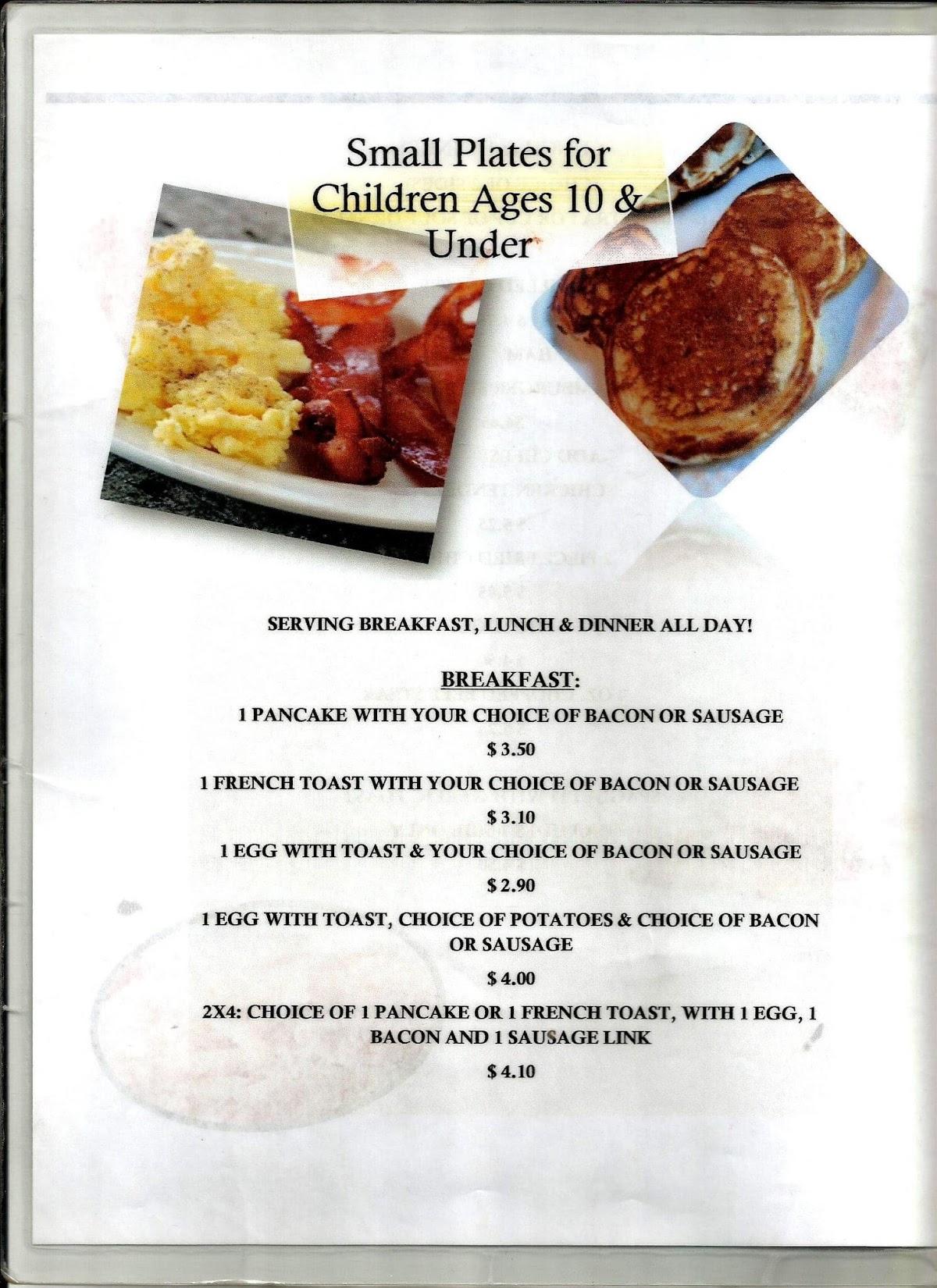 Menu at The Cottage Restaurant, Hanover