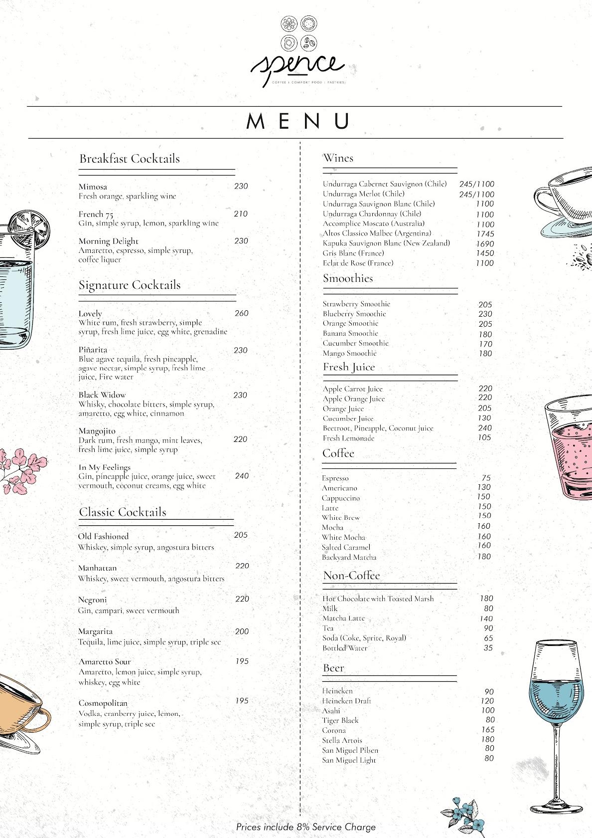 Menu at Spence Cafe & Kitchen, Cebu City, Ground Floor Tower 2 Solinea ...