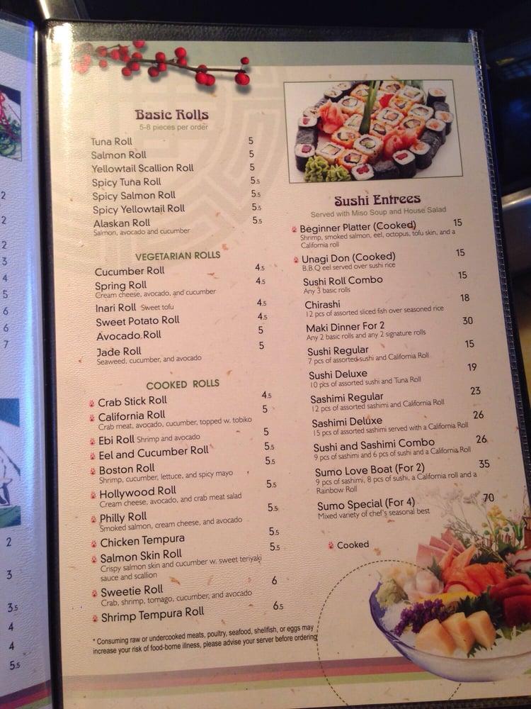 Menu at Sumo Japanese Steakhouse & Sushi Bar, Biloxi, Beach Blvd #1