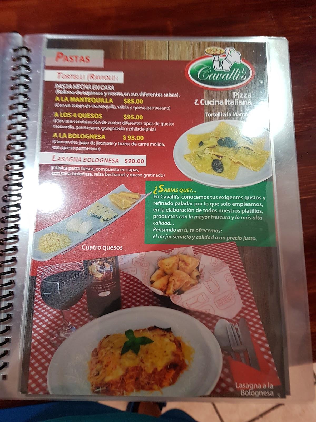Carta de pizzería Cavalli's Pizza, Aguascalientes, Av Héroe de Nacozari ...