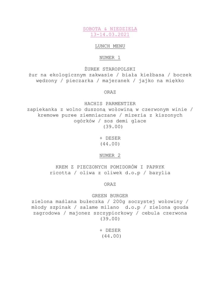 Menu at Desa Gastro Bar, Gliwice