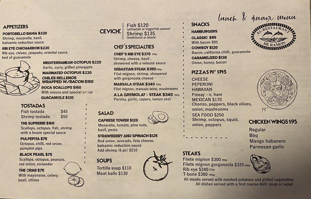 Menu at El Restaurant De Ramon, Puerto Peñasco