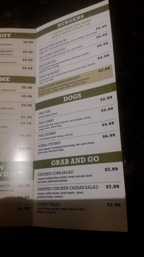 Carta de Gridiron Grill, Las Vegas