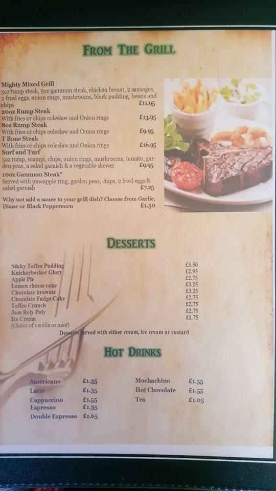 Menu at The Golden Lion pub & bar, Sunderland, The Golden Lion